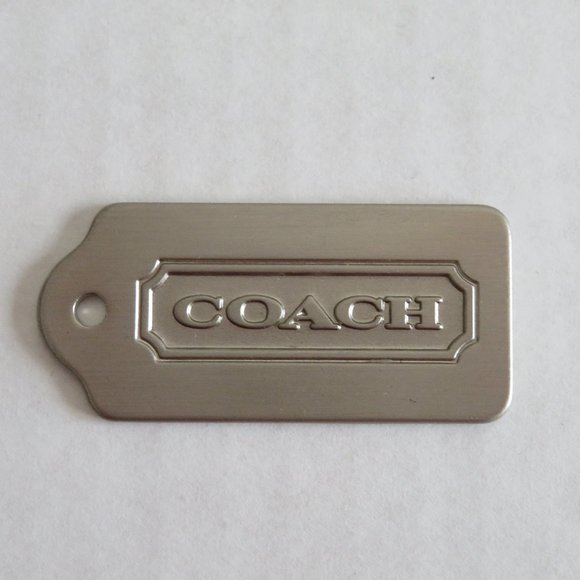 Coach | Accessories | Coach Medium Silver Metal Nickel Key Fob Hang Tag ...